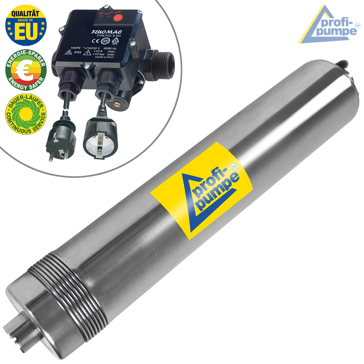 Tauchpumpe Regen-Star-SUPER 900 mit Durchflusswächter FLUOMAC®