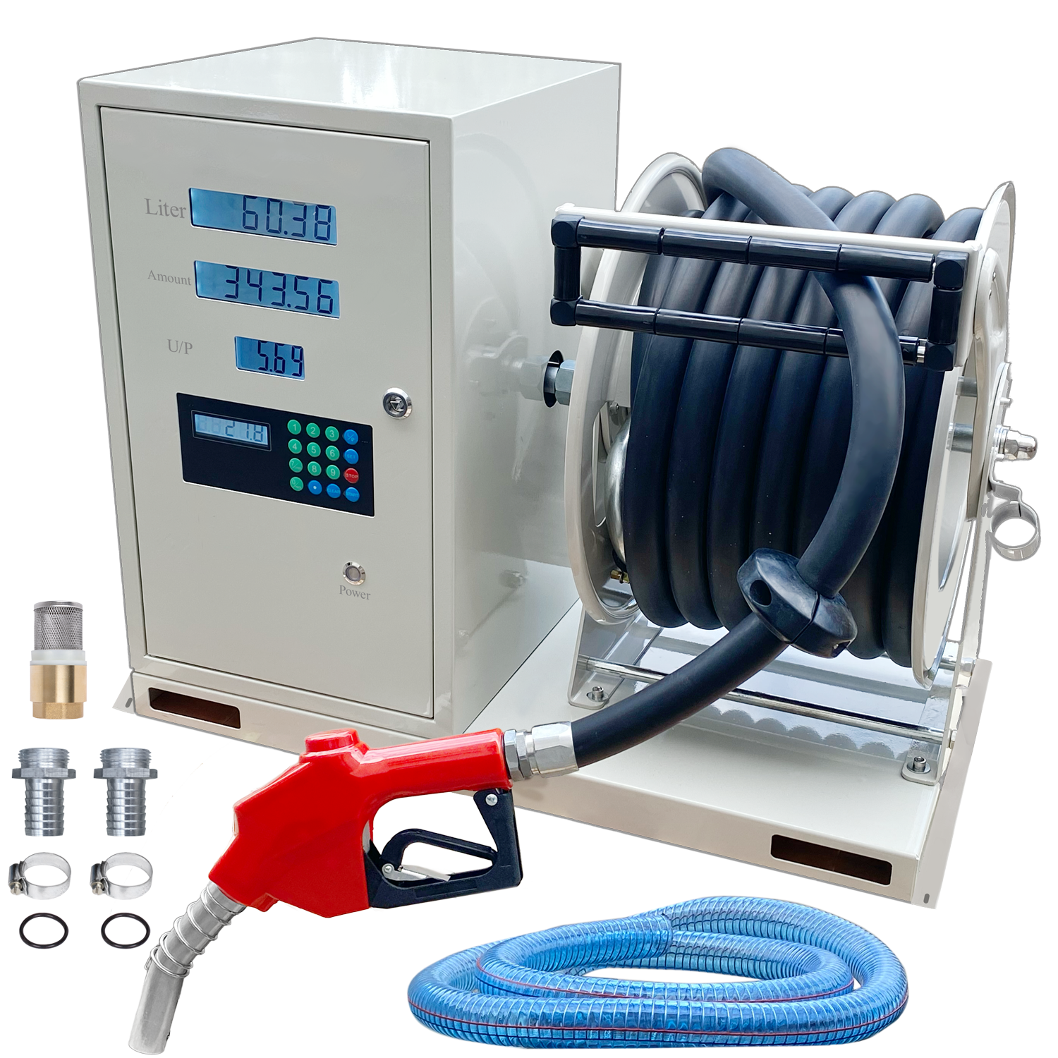 Mobile Diesel-Tankstation mit digitalem Durchflussmesser und ...